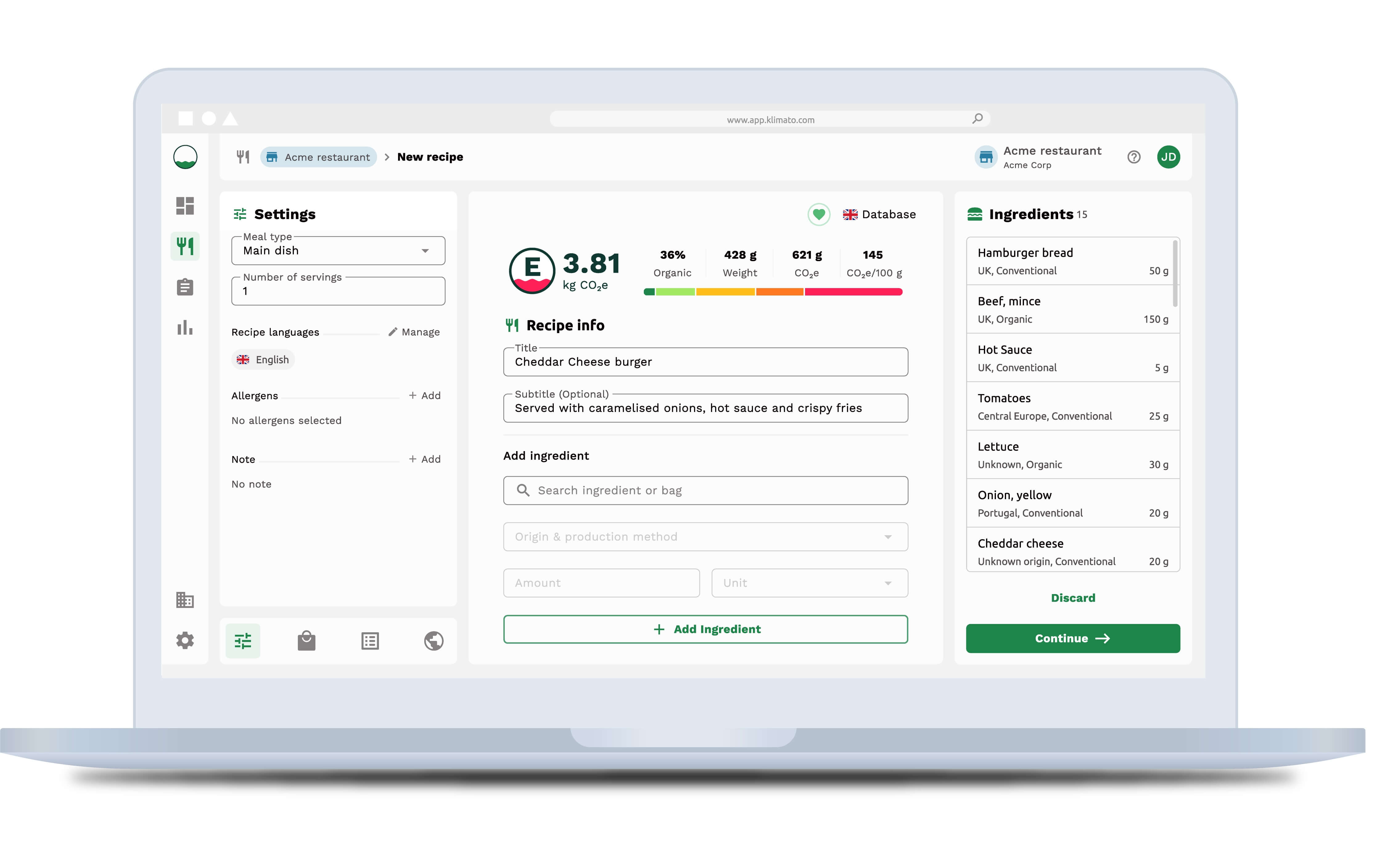 LSG Group partners with Klimato for climate impact transparency on menus